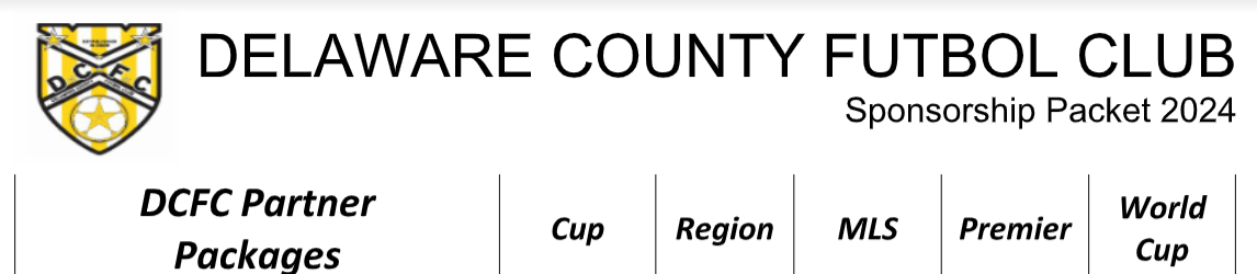 Sponsorships – Delaware County Futbol Club